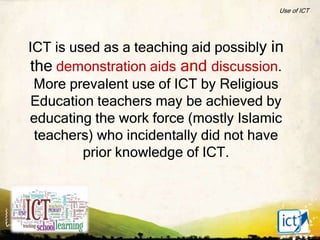 Use of ICT in teaching of Islamic Studies and Urdu subjects. | PPTX