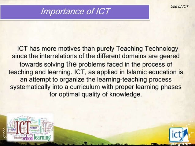 Use of ICT in teaching of Islamic Studies and Urdu subjects. | PPTX