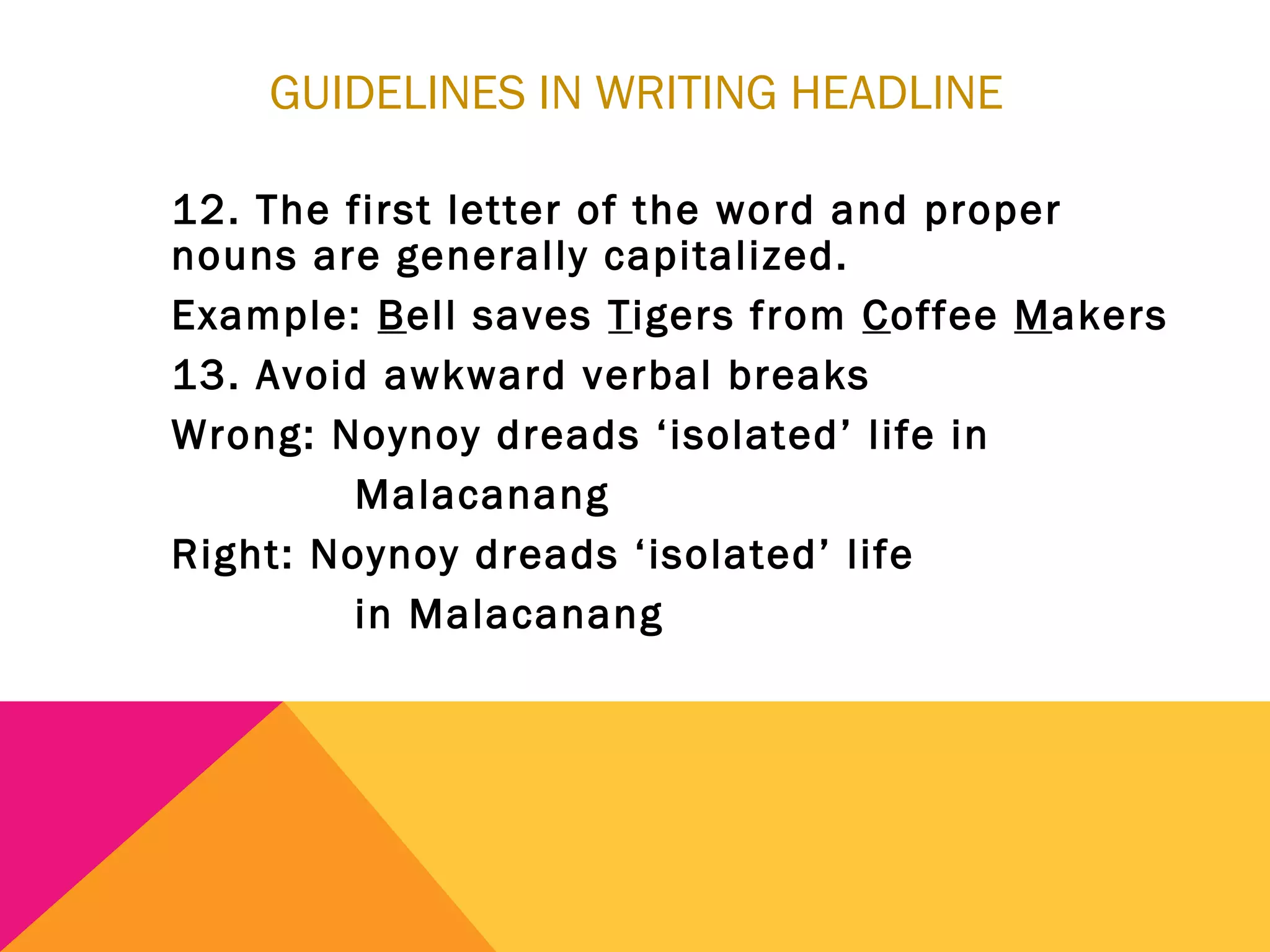 copy reading and headline writing | PPT