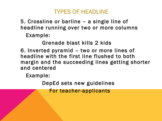 copy reading and headline writing | PPT | Desktop Publishing | Computer ...