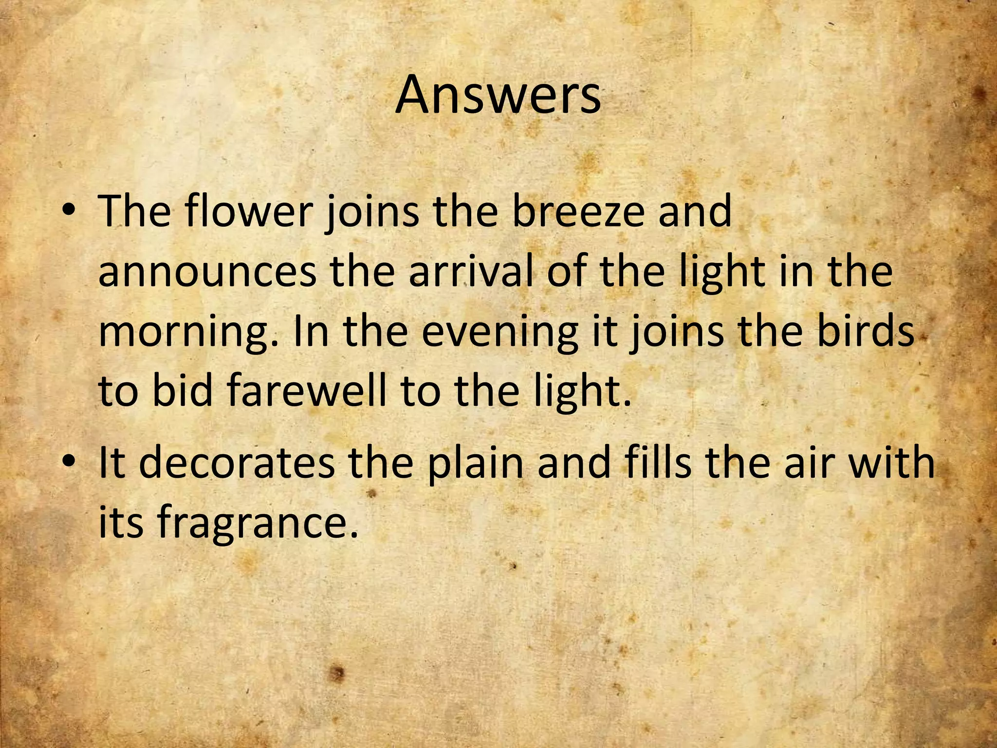 Song of the Flower ICT Lesson | PPT