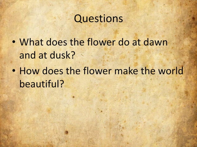 Song of the Flower ICT Lesson | PPT