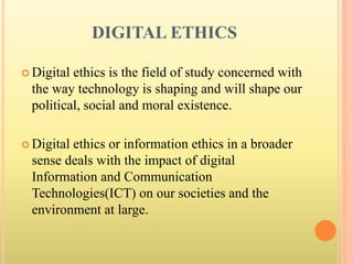 COMPUTER ETHICS | PPTX
