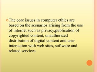 COMPUTER ETHICS | PPTX
