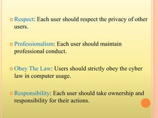 COMPUTER ETHICS | PPTX