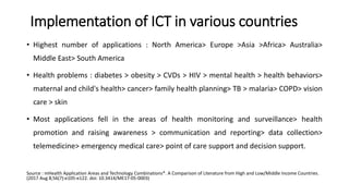 Information and Communication Technology ICT in Healthcare | PPTX