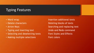 Microsoft Word. Typing Feature.PPT.pptx