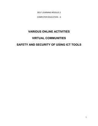 This lesson entails the safety and security of using ICT | PDF