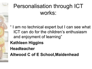 ICT and personalised learning | PPT