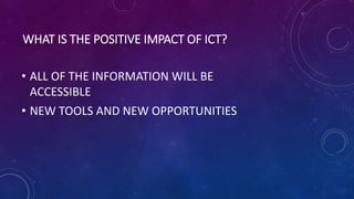 ICT and Society | PPT