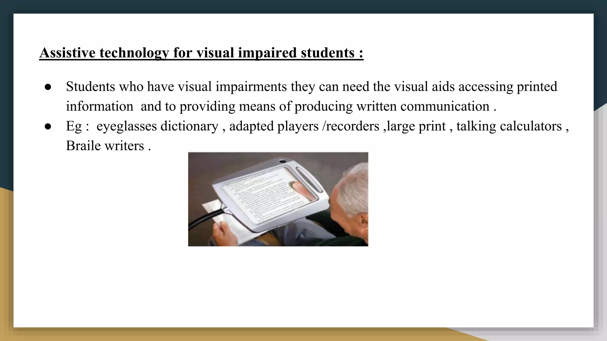 ASSISTIVE AND ADAPTIVE TECHNOLOGY IN INCLUSIVE EDUCATION | PPTX