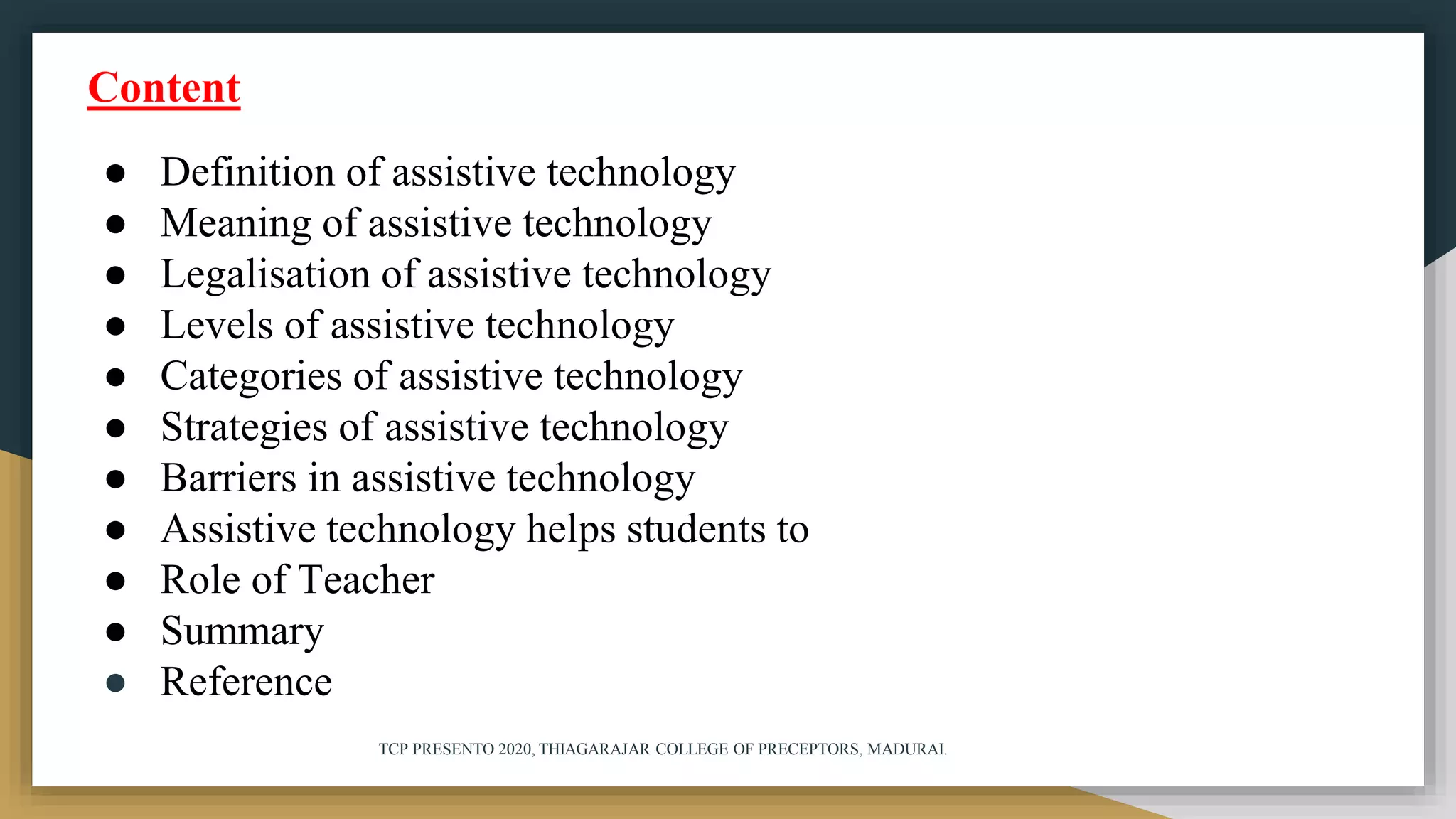 ASSISTIVE AND ADAPTIVE TECHNOLOGY IN INCLUSIVE EDUCATION | PPTX