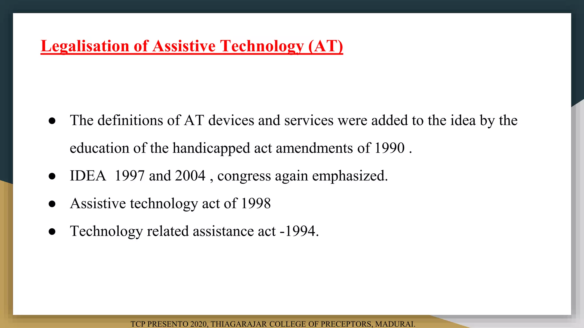 ASSISTIVE AND ADAPTIVE TECHNOLOGY IN INCLUSIVE EDUCATION | PPTX
