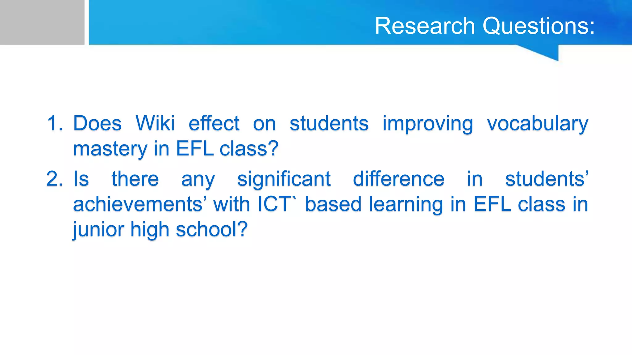Journal Review of ICT-based learning to improve students' vocabulary | PPT