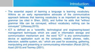 Journal Review of ICT-based learning to improve students' vocabulary | PPT