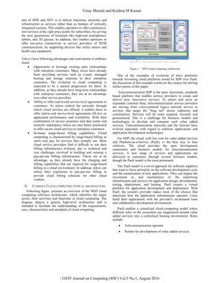 Container ecosystem based PaaS solution for Telco Cloud Analysis and ...