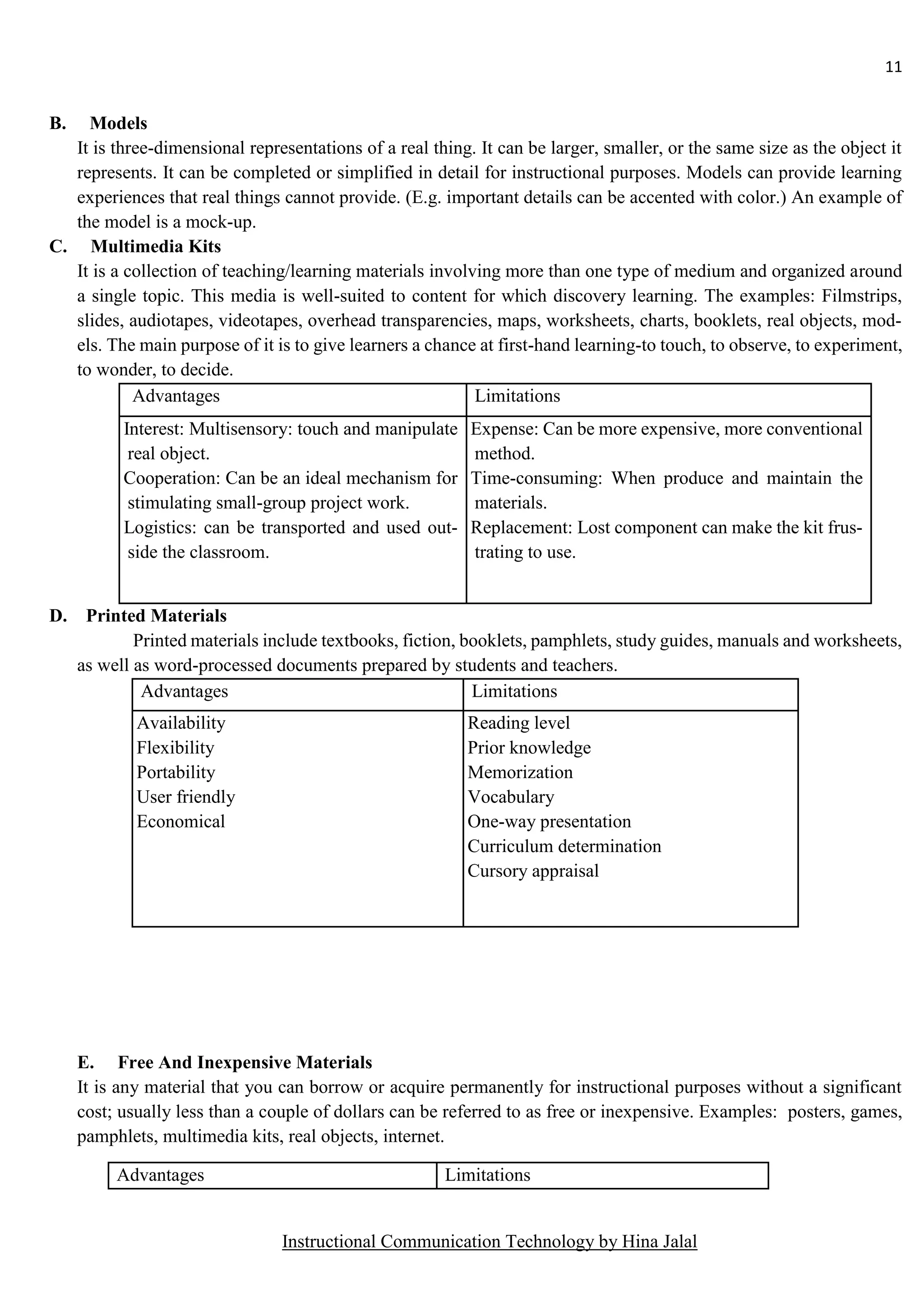 Instructional Communication Technology (BEd secondary) | PDF