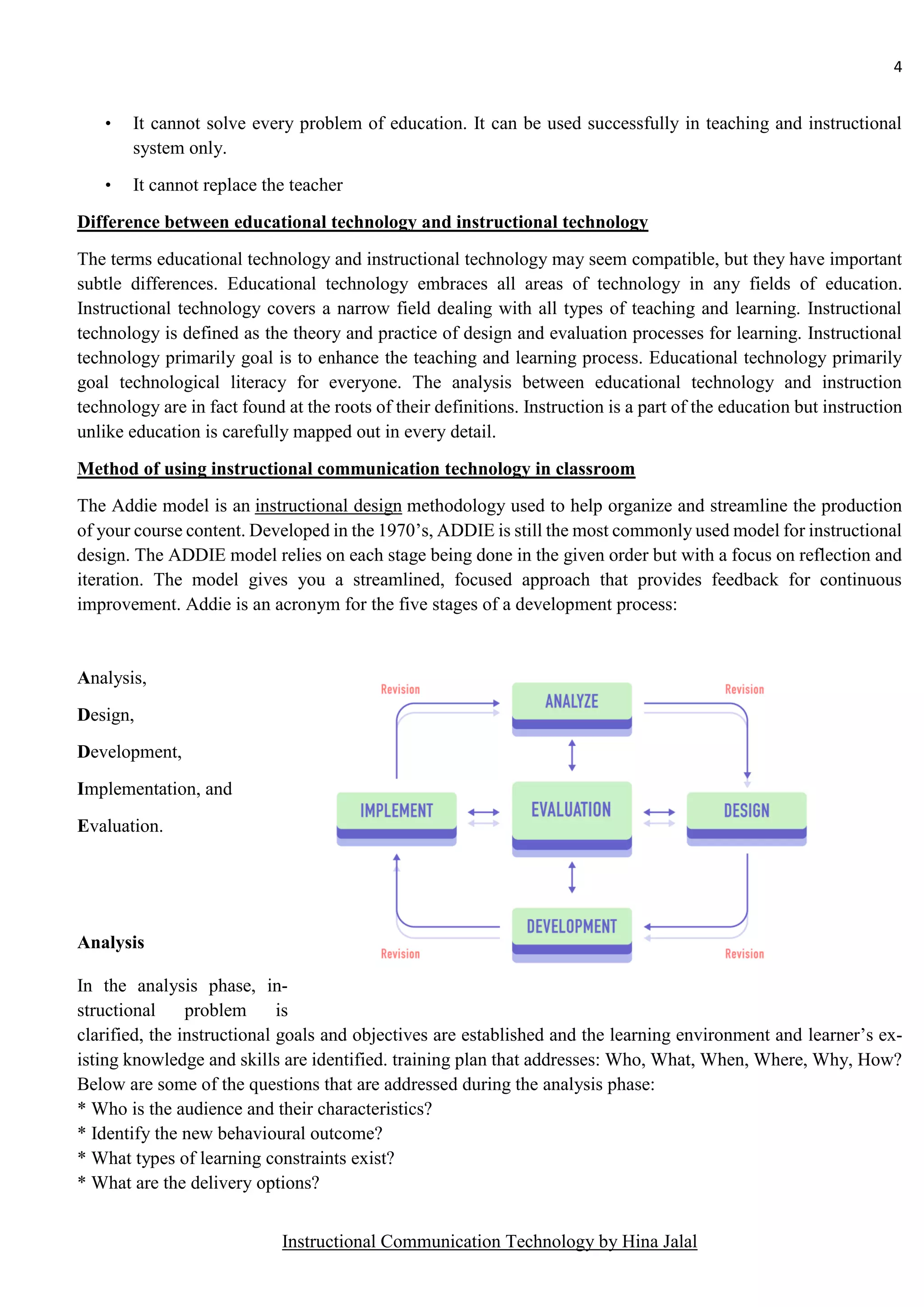 Instructional Communication Technology (BEd secondary) | PDF