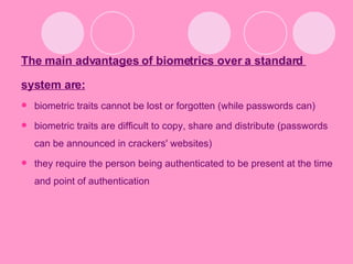 Ict Biometrics & Authentication | PPT