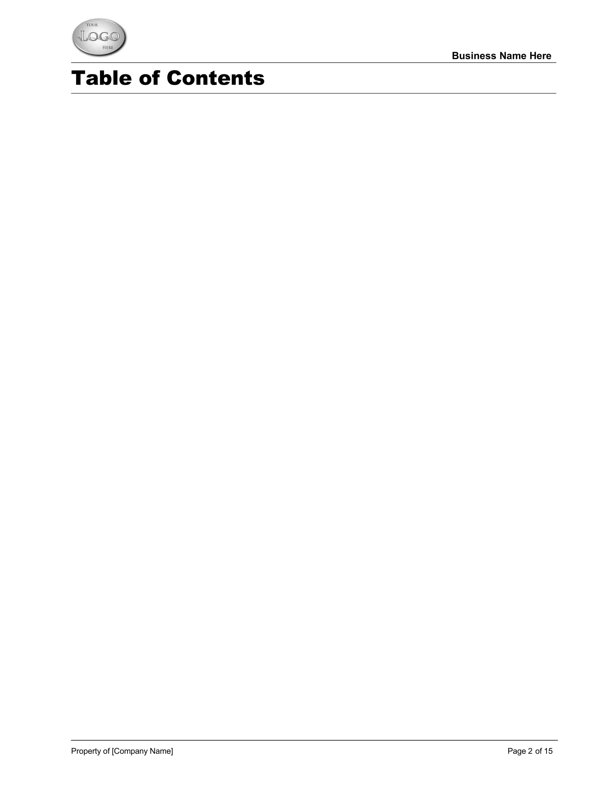 ICT - Business Plan Template | DOC