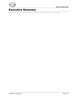 ICT - Business Plan Template | DOC