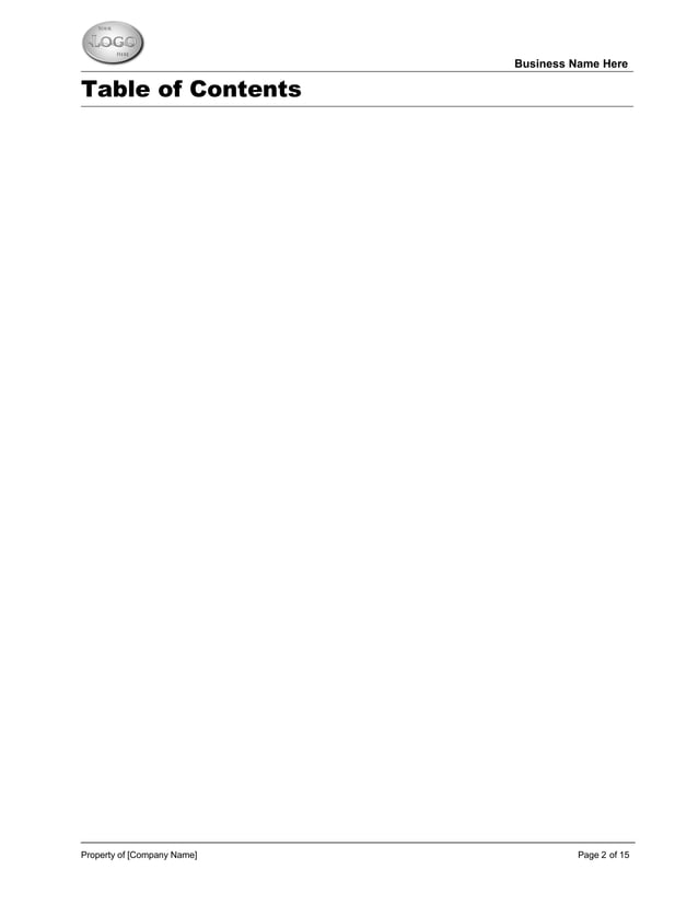 ICT - Business Plan Template | PDF