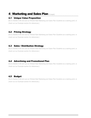ICT - Business Plan Template