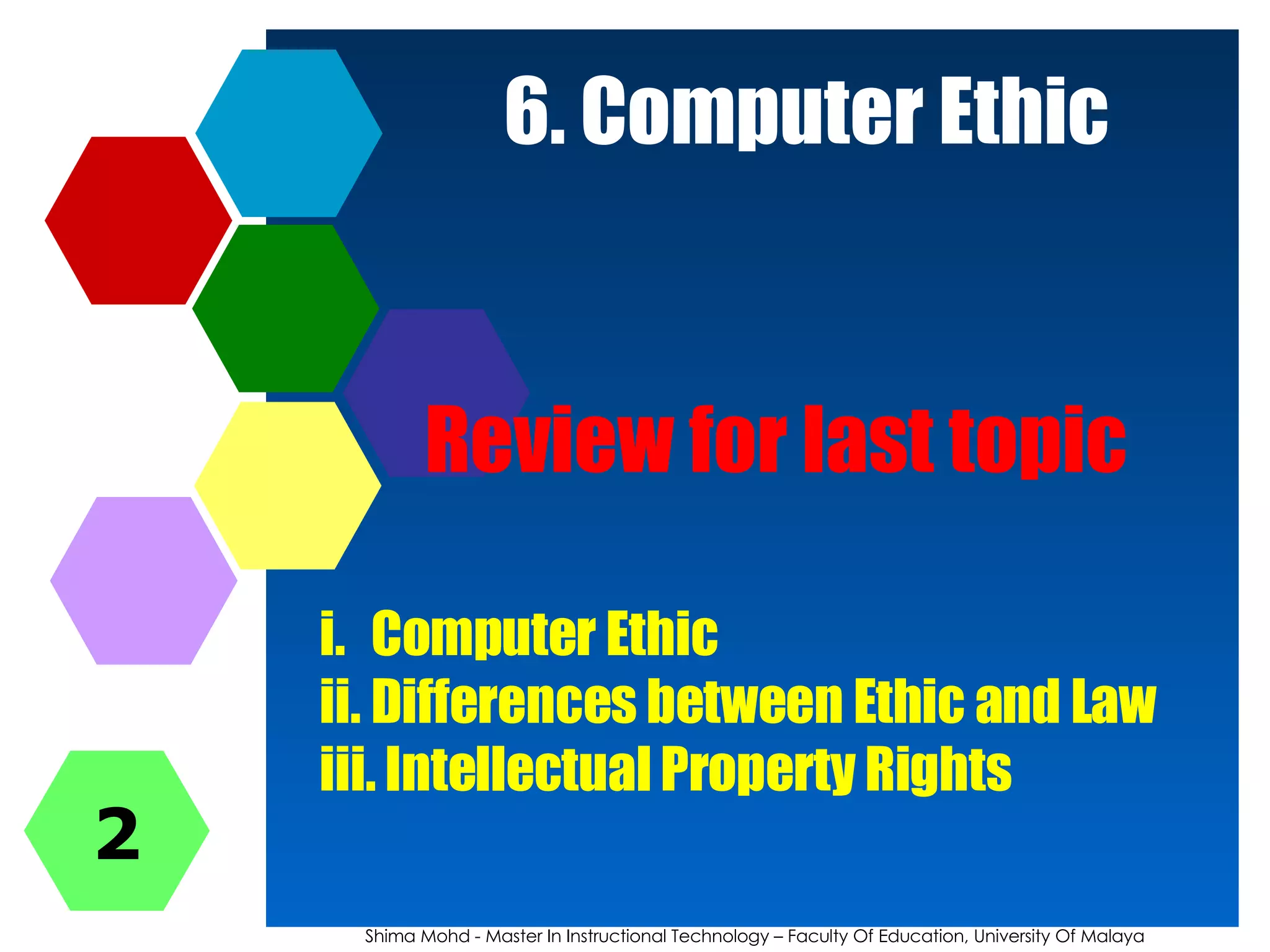 Ict - Computer Ethics | PPT