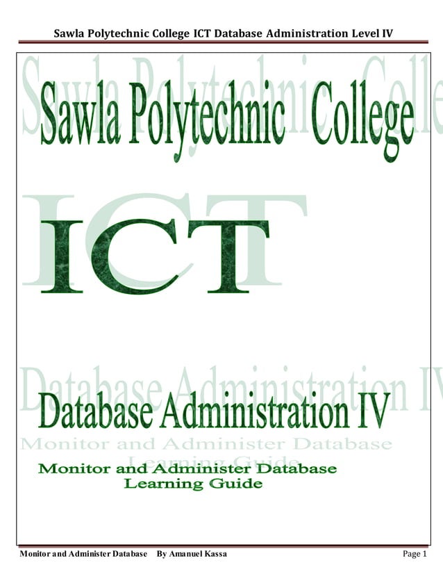 ICT-DBA4-09-0811-Monitor-and-Administer-Database.docx