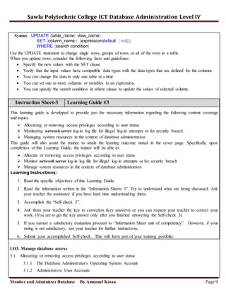ICT-DBA4-09-0811-Monitor-and-Administer-Database.docx
