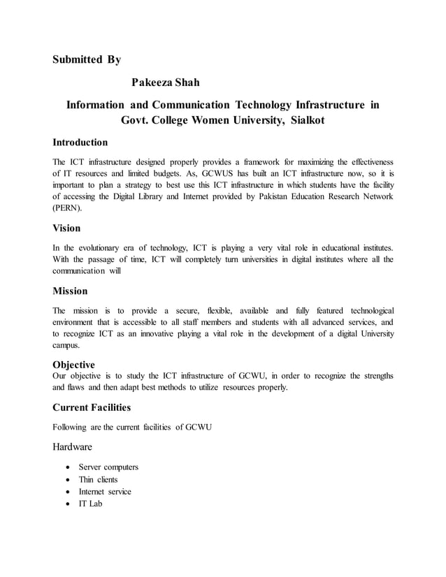 Ict documentation | PDF