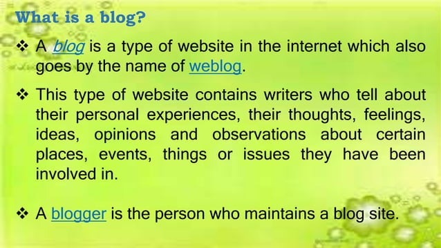 ICT- ENTRE-W3-POST AND SHARES MATERIALS ON BLOGS IN A SAFE AND ...
