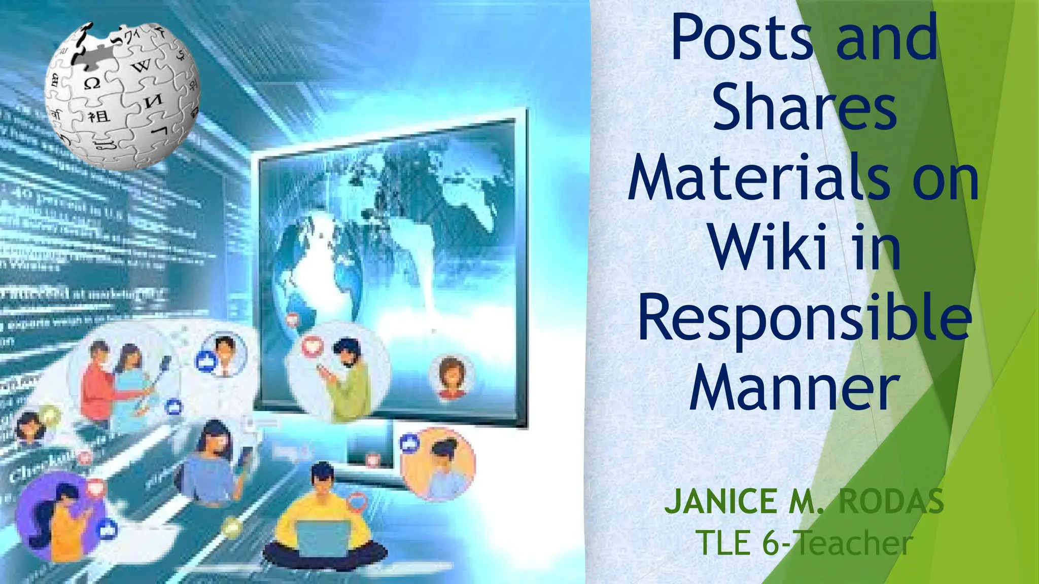 ICT- ENTRE-W3-POST AND SHARES MATERIALS ON WIKIS IN A SAFE AND ...