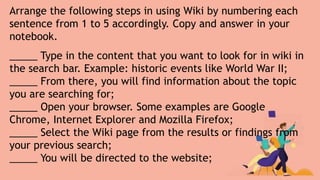 ICT- ENTRE-W3-POST AND SHARES MATERIALS ON WIKIS IN A SAFE AND ...