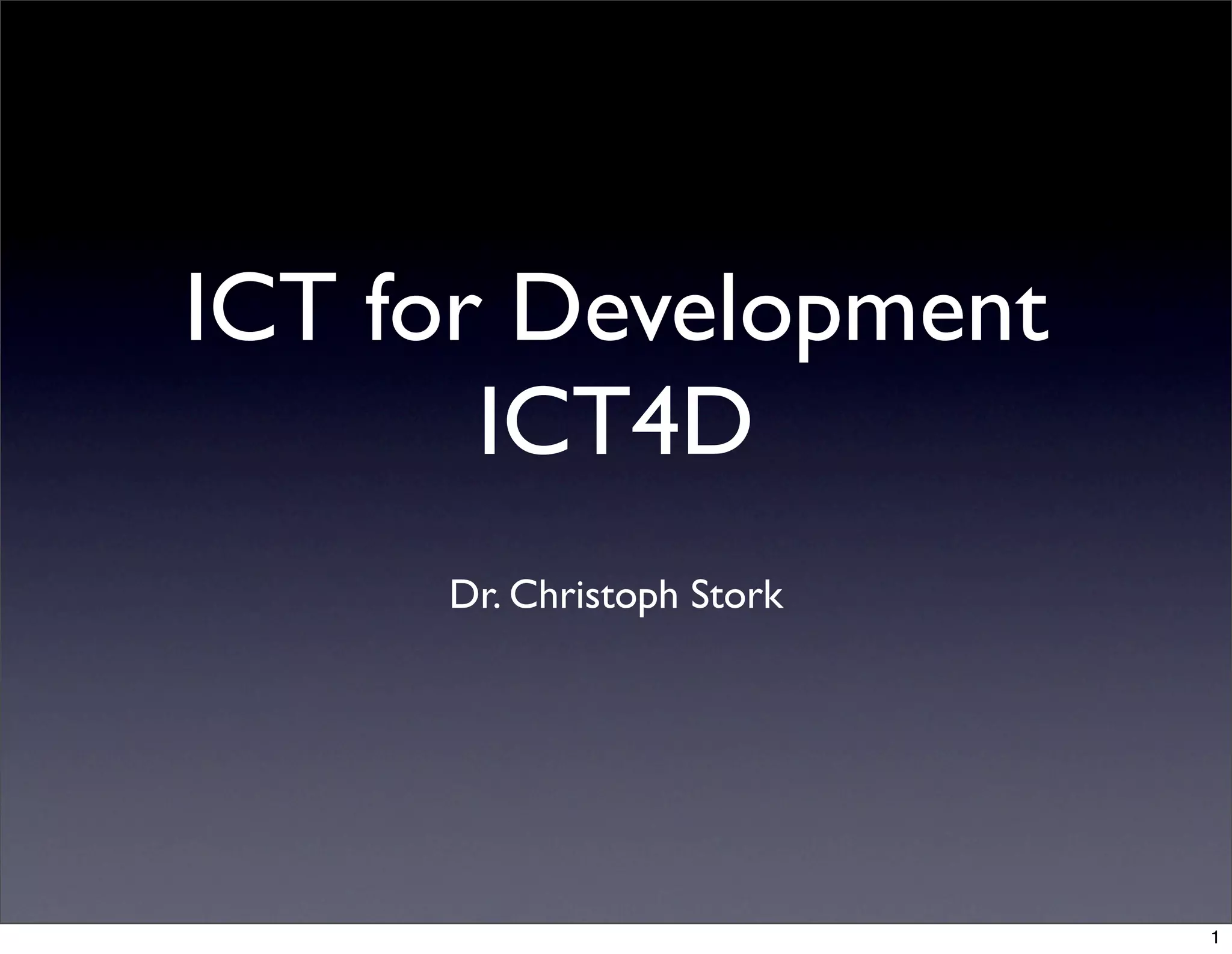 Ict For Development 2 | PDF