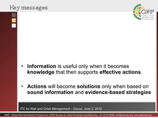ICT for Disaster Risk Management-Managing Disaster Information-Global ...