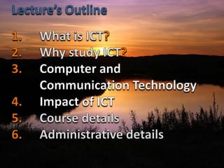 Fundamentals of ICT - Lecture 1 | PDF