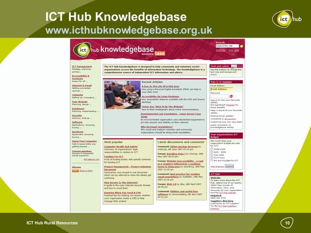 Ict Hub For Rural Orgs | PPT