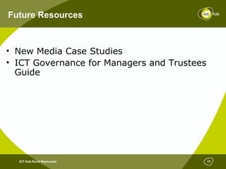 Ict Hub For Rural Orgs | PPT