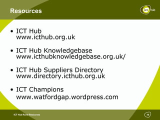 Ict Hub For Rural Orgs | PPT