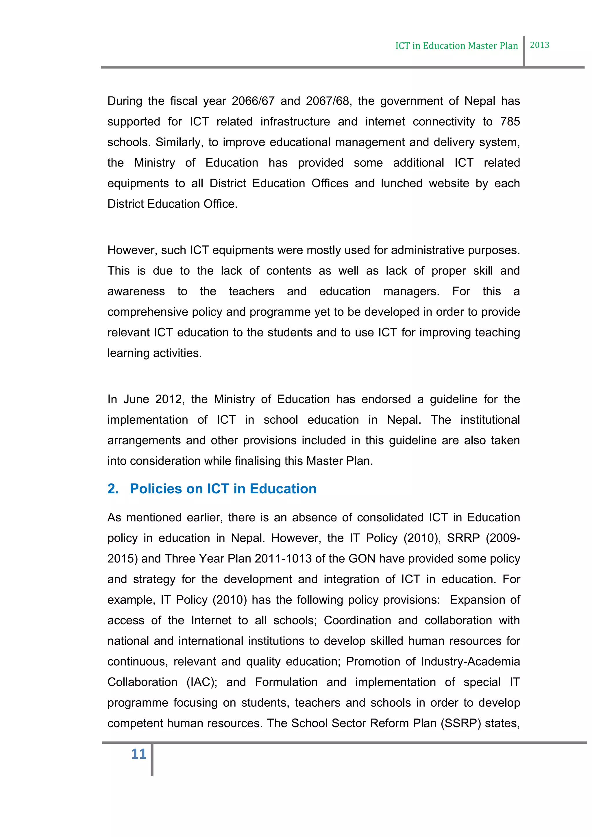 Ict in-education-master-plan-nepal | PDF