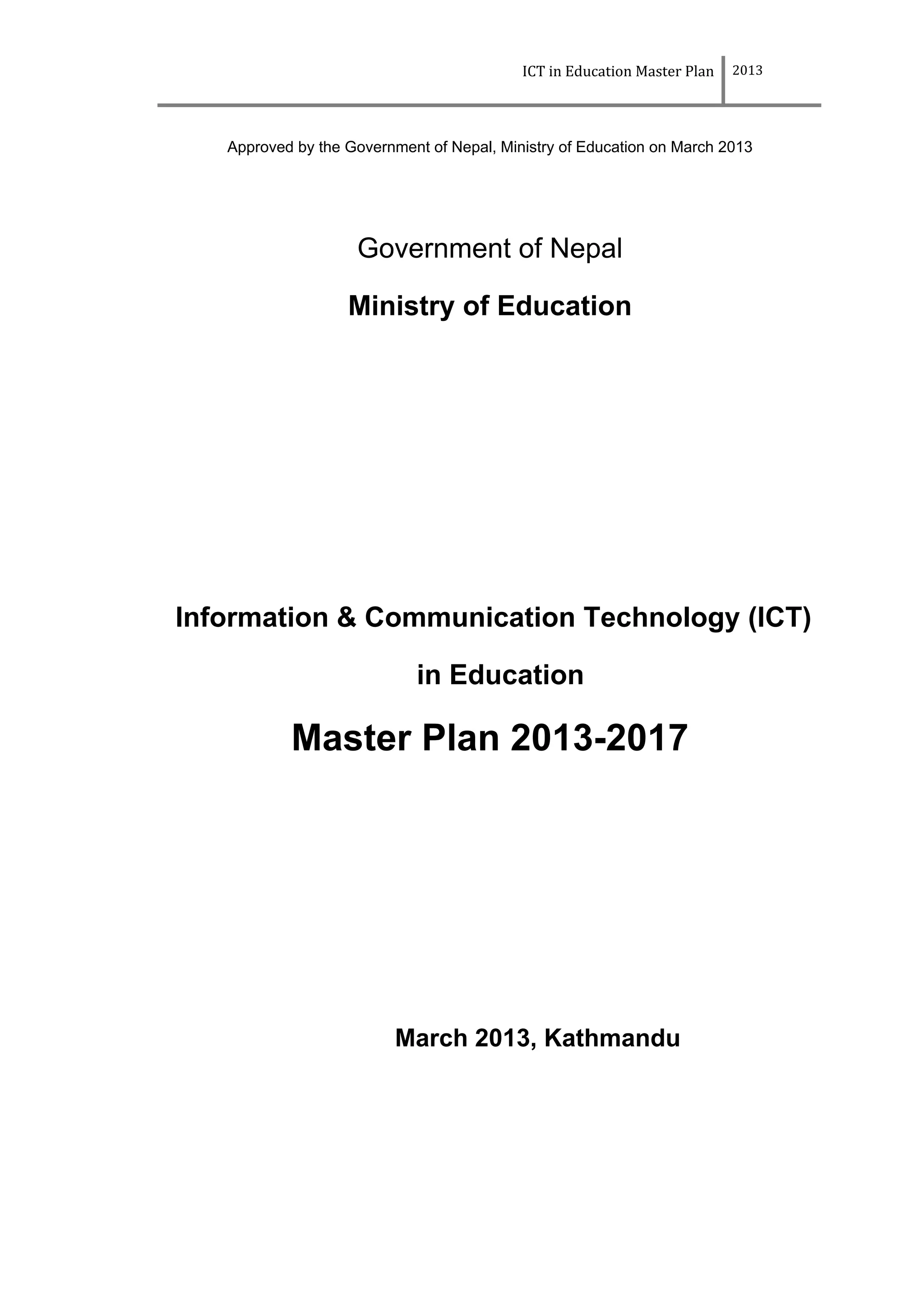 Ict in-education-master-plan-nepal | PDF