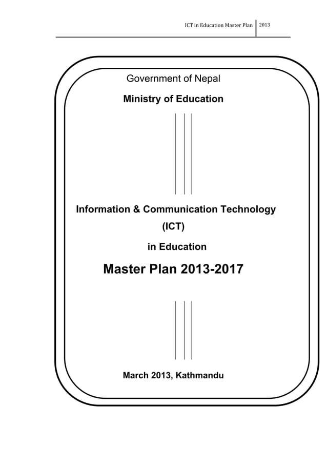 Ict in-education-master-plan-nepal | PDF | Professional School | Postgraduate Education