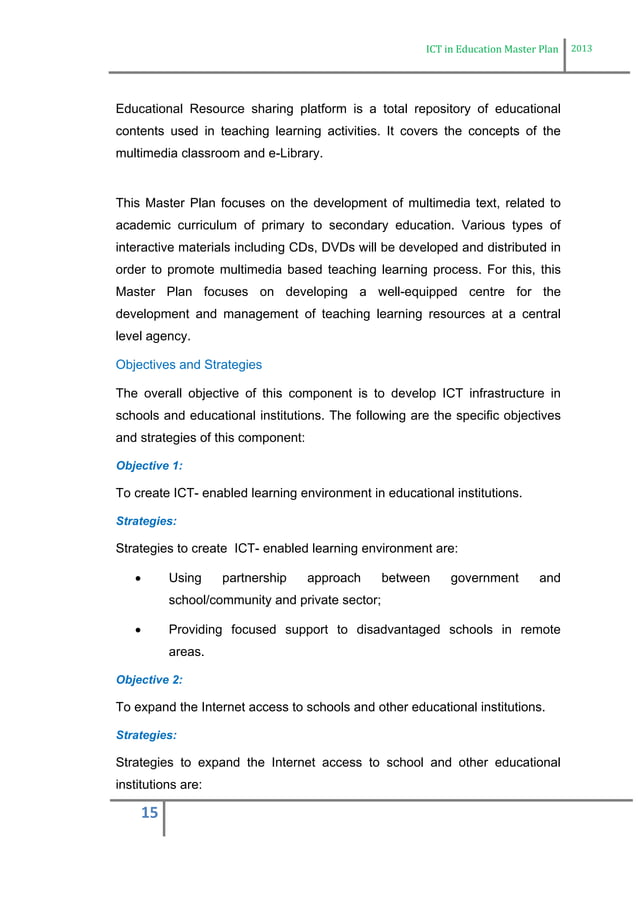 Ict in-education-master-plan-nepal | PDF | Professional School | Postgraduate Education