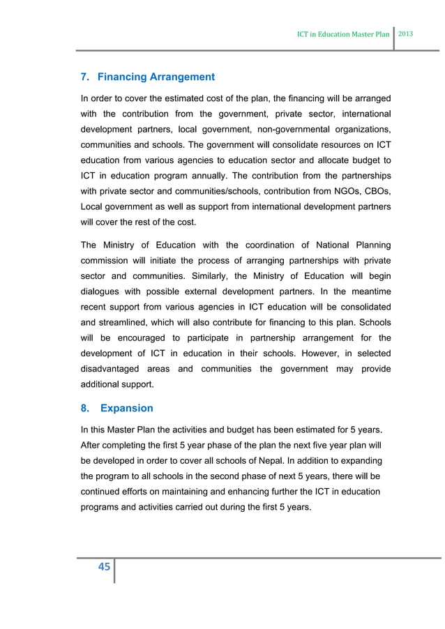 Ict in-education-master-plan-nepal | PDF | Professional School | Postgraduate Education
