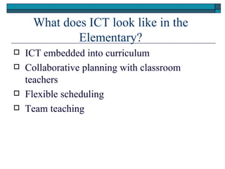 ICT in the Elementary School | PPT