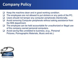 ICT Laptop and Desktop Policy Final | PPTX