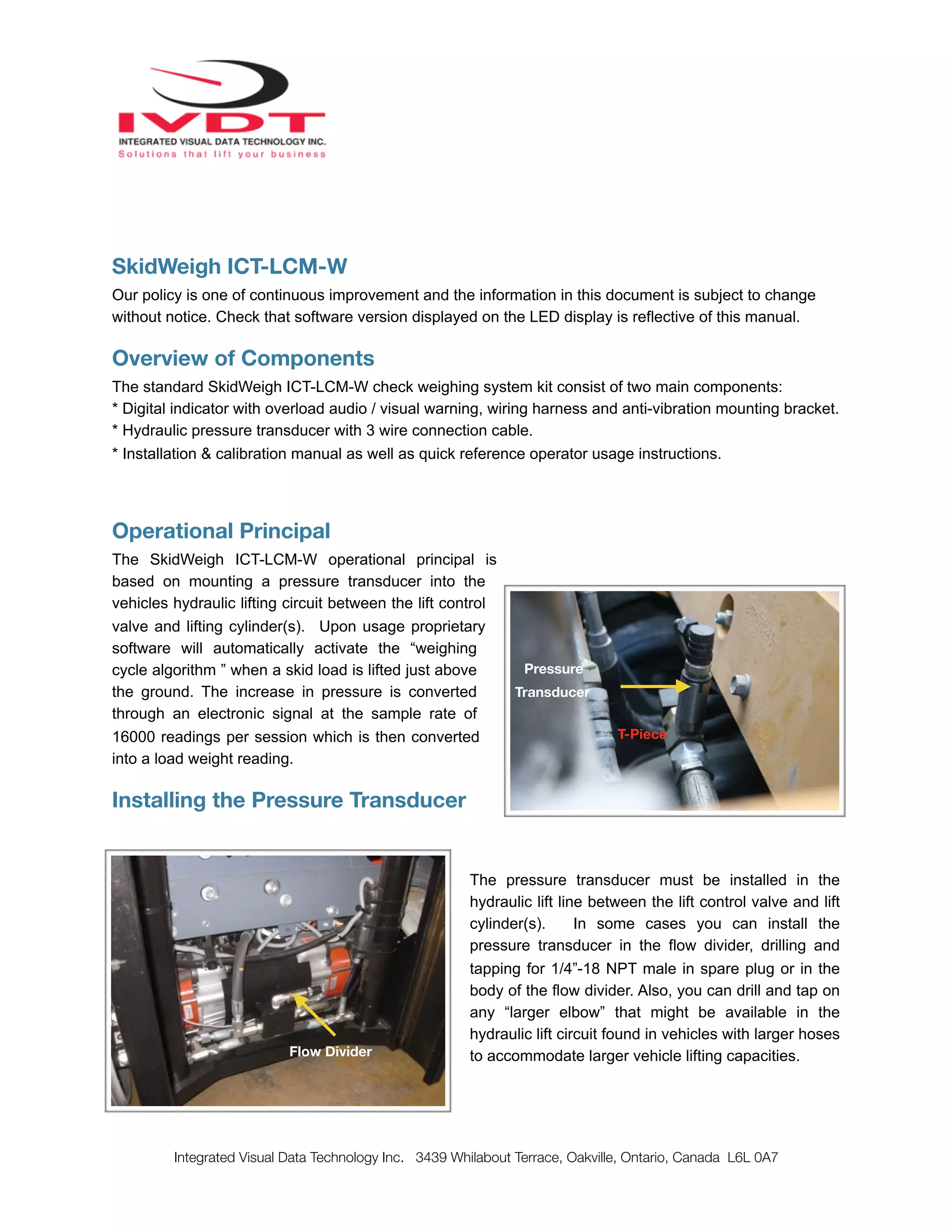 Load Capacity Weighing Scale for Lift Truck, Heavy Loads, Low lift | PDF