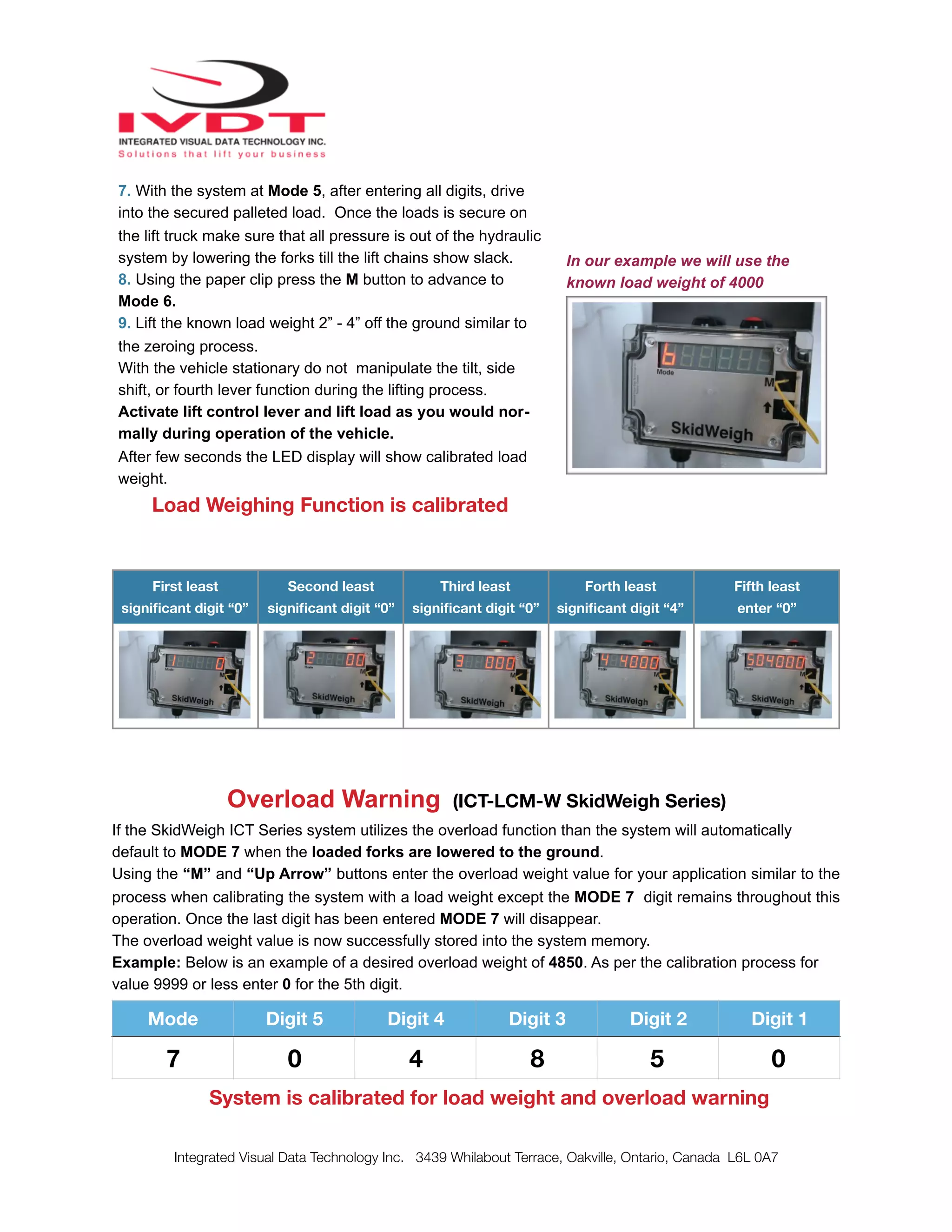 Load Capacity Weighing Scale for Lift Truck, Heavy Loads, Low lift | PDF
