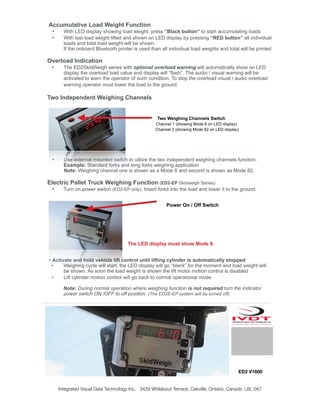 Load Capacity Weighing Scale for Lift Truck, Heavy Loads, Low lift | PDF
